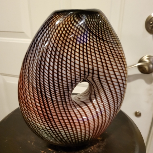 Murano | Accents | Mezza Filigrana Glass Vase By Arte Vetraria Muranese ...